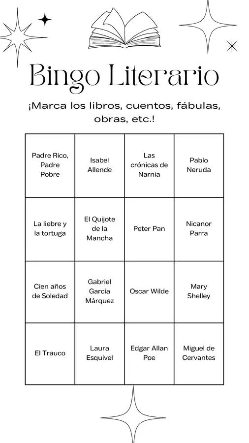 Bingo Literario | profe.social