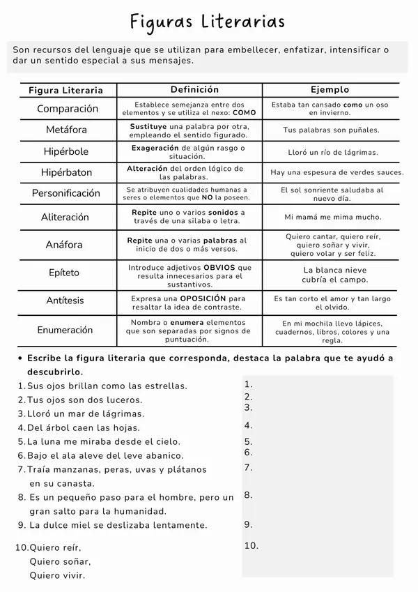Figuras Literarias | profe.social