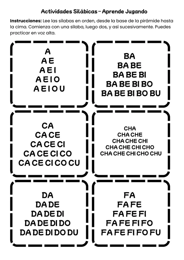 Paquete Silábico Ilustrado – Aprende Jugando las Sílabas | profe.social