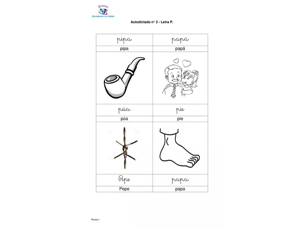 Autodictado y Oraciones letra M-P-L | profe.social