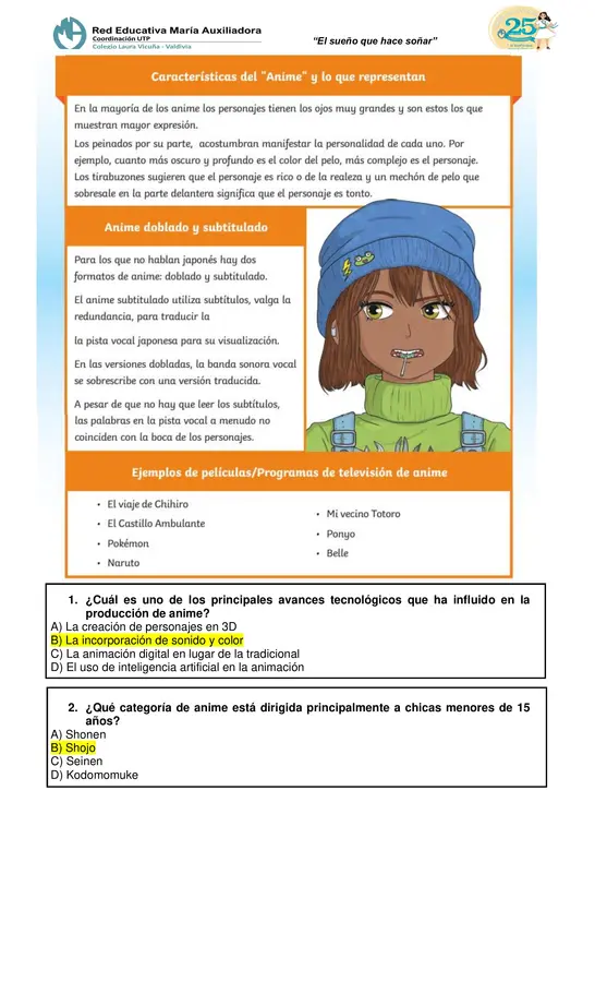 Guía de comprensión lectora 5 | profe.social