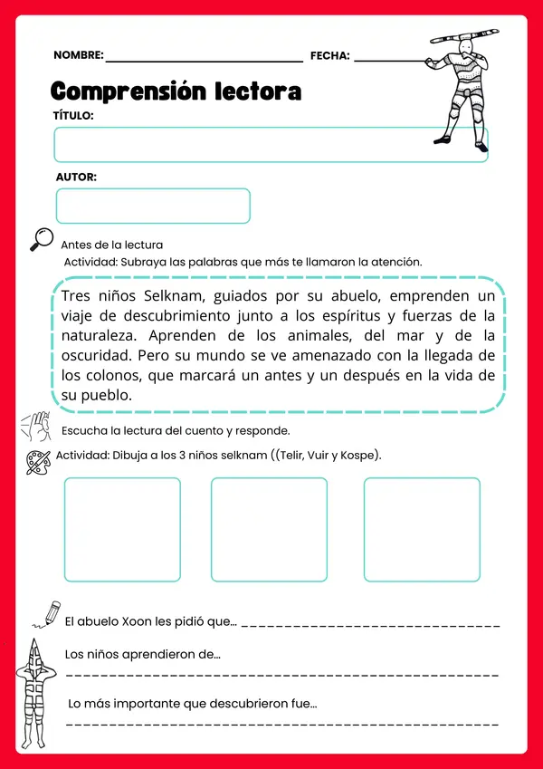 Recurso pedagógico. Comprensión lectora del cuento "Los niños del fin ...
