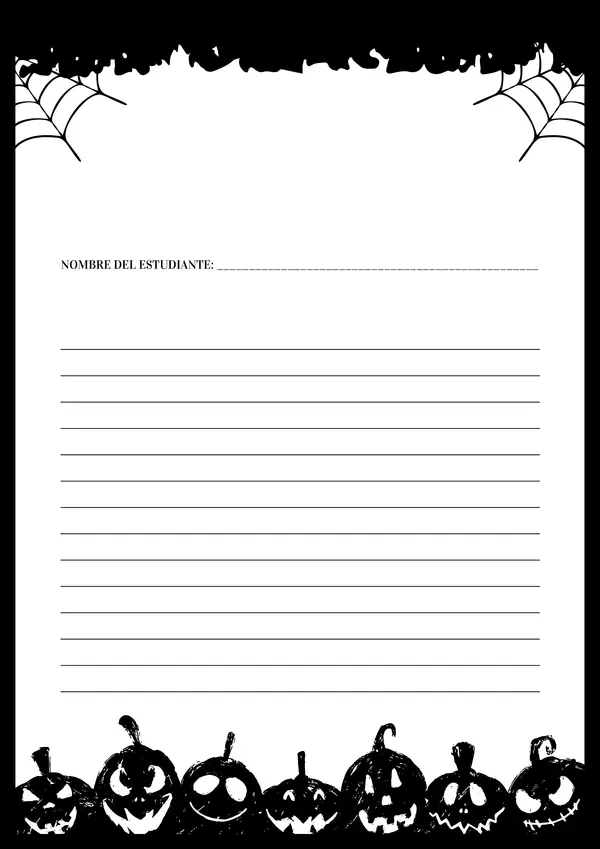 Plantilla escritura de cuentos de terror | profe.social