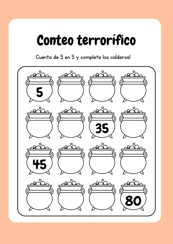 Conteo de 5 en 5 | profe.social