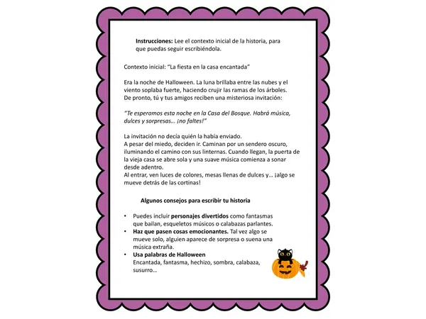 Planificación de la escritura de un cuento | profe.social