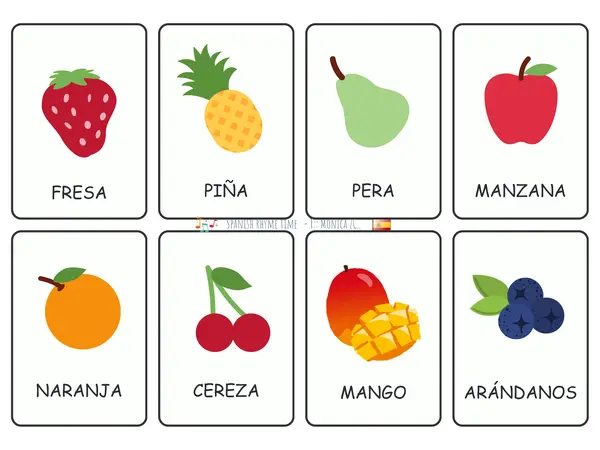 English & Spanish Flashcards Las verduras | profe.social