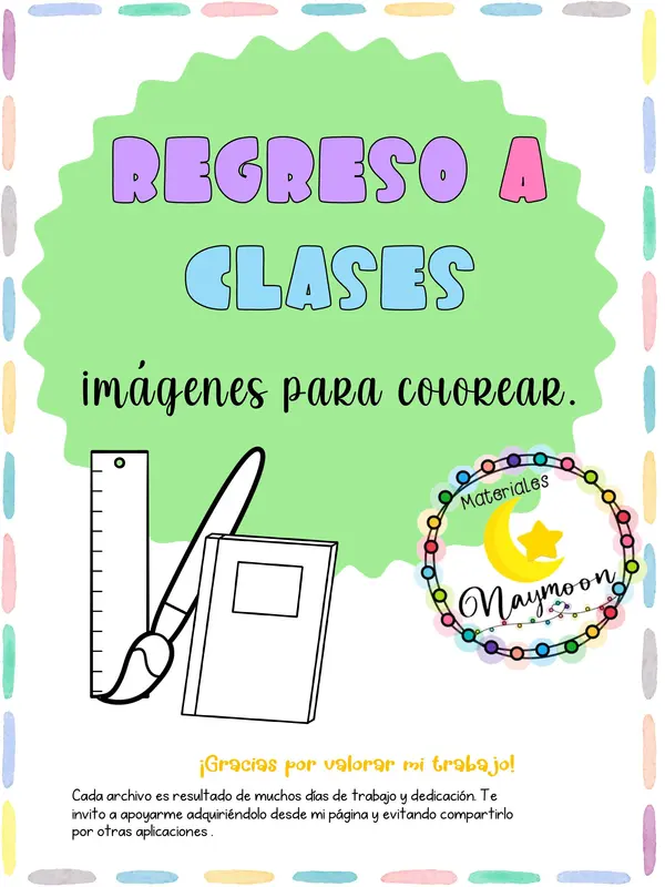 Imágenes para colorear de regreso a clases | profe.social