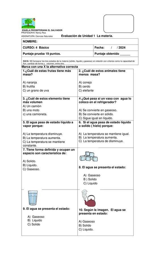 estados de la materia | profe.social