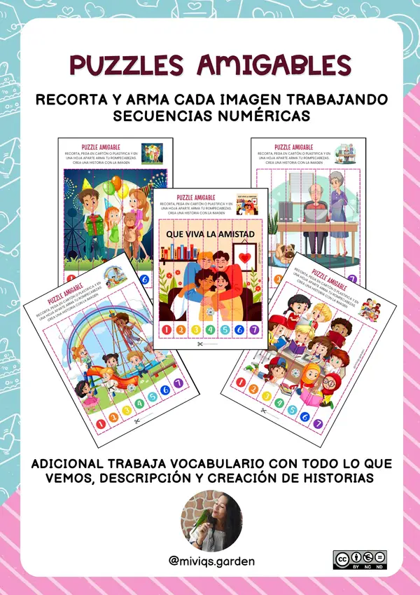 Puzzles Amigables (Recorta y arma) | profe.social