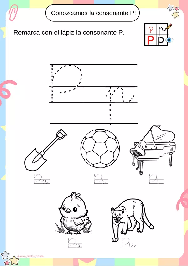 Fichas de la consonante P | profe.social