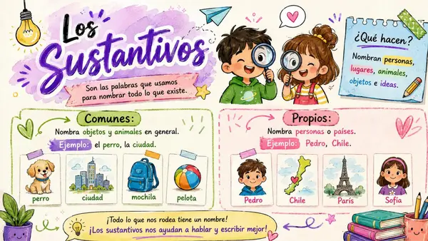 Descubrimos el Mundo de los Sustantivos - Presentación Interactiva 3 ...