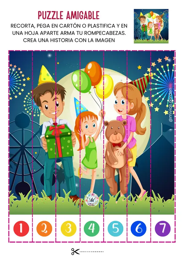 Puzzles Amigables (Recorta y arma) | profe.social