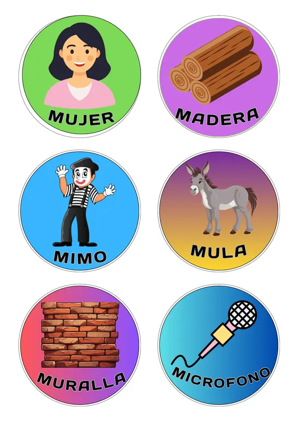 Letra M (sílaba inicial) | profe.social
