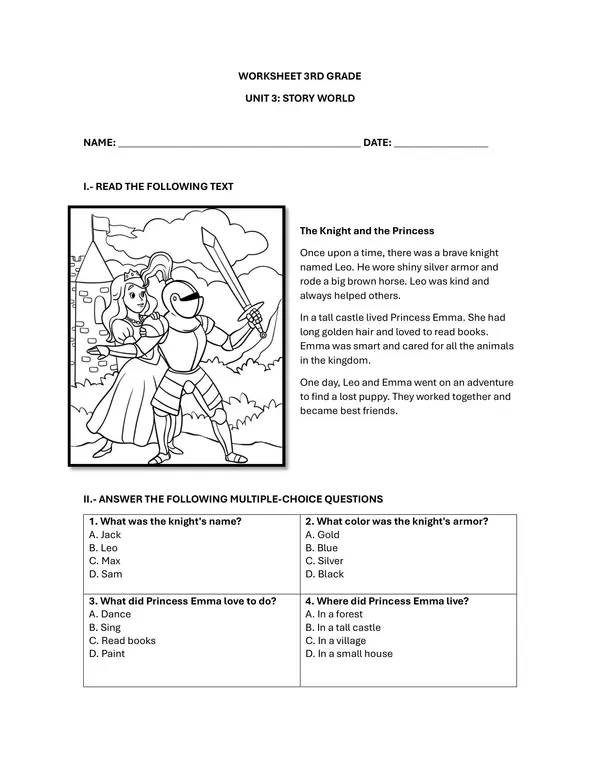 Worksheet, Reading comprehension | profe.social