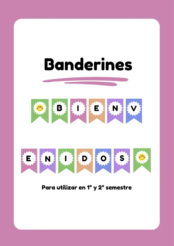 Banderines de bienvenida – Listos para decorar tu sala | profe.social