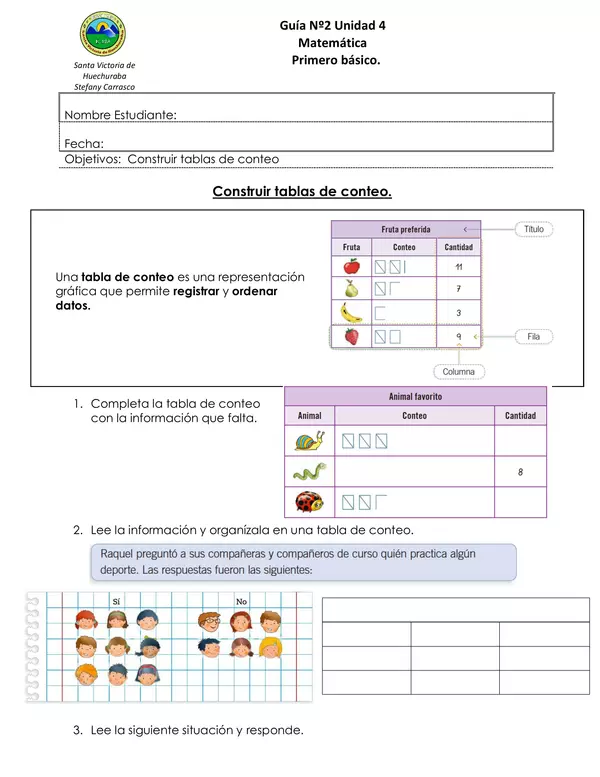 Construcción de tablas de conteo | profe.social