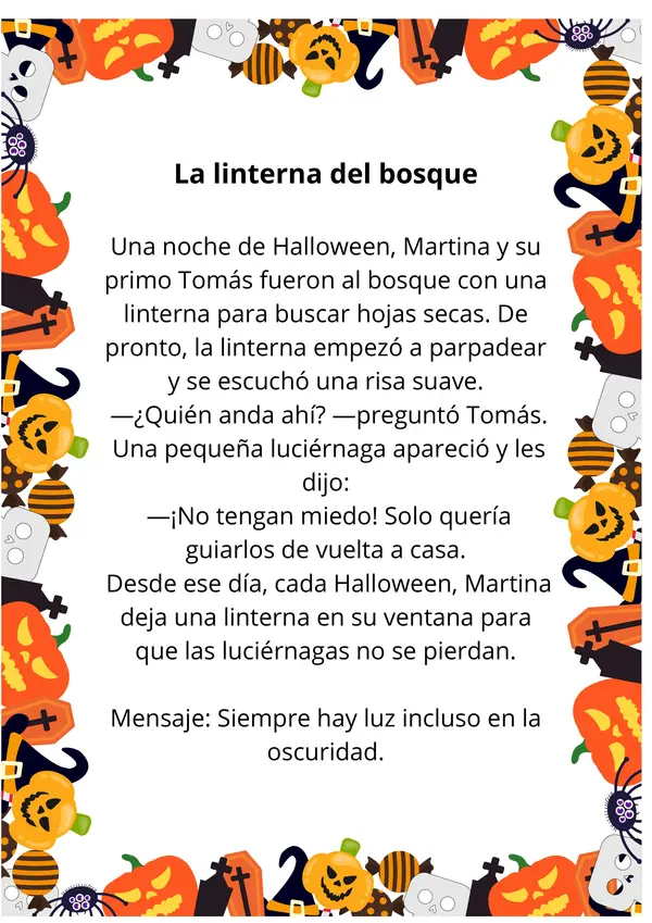 Comprensión lectora Halloween | profe.social