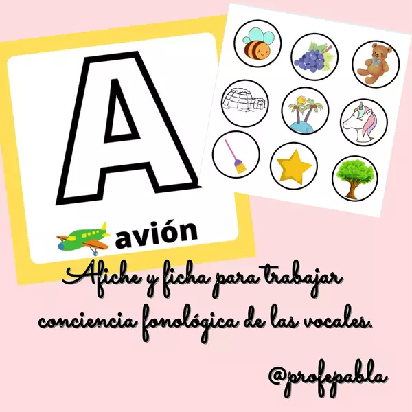 "Afiche y mini libro de vocales" | profe.social