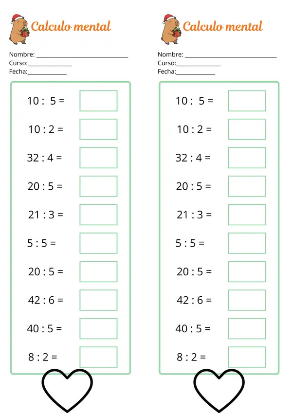 Calculo mental | profe.social