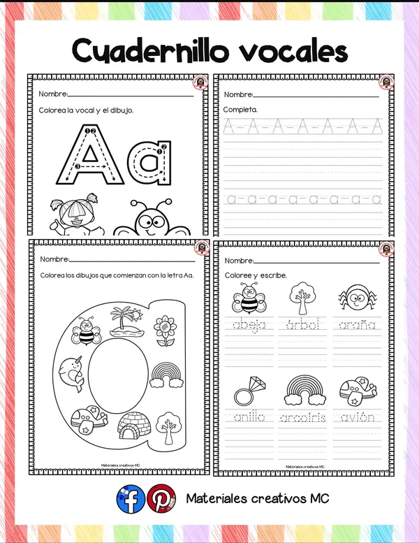 ACTIVIDADES PARA APRENDER LAS VOCALES | profe.social