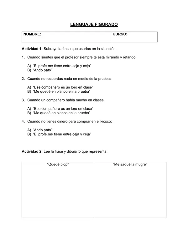 Lenguaje Figurado | profe.social