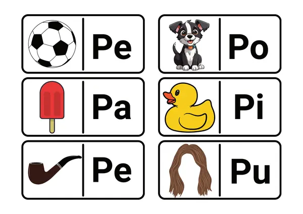 Domino letra P | profe.social