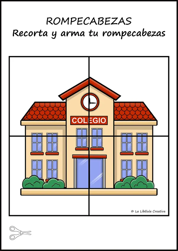 Rompecabezas Utiles escolares Regreso a clases recortar armar | profe ...