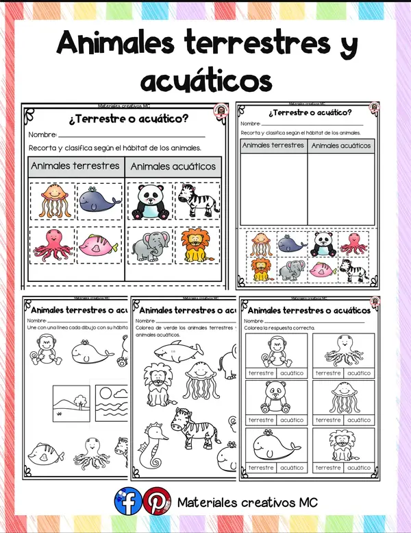 ANIMALES TERRESTRES Y ACUÁTICOS | profe.social