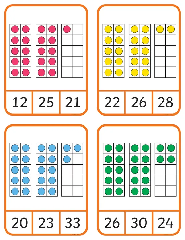 laminas de numeros para conteo | profe.social