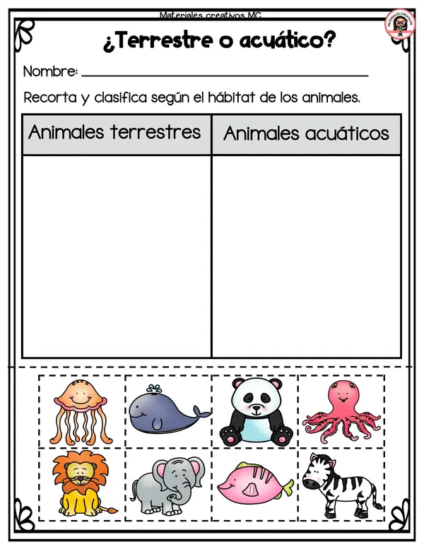 ANIMALES TERRESTRES Y ACUÁTICOS | profe.social