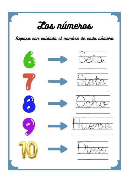 Subí un nuevo cuadernillo o guía sobre Los números - En español | profe ...
