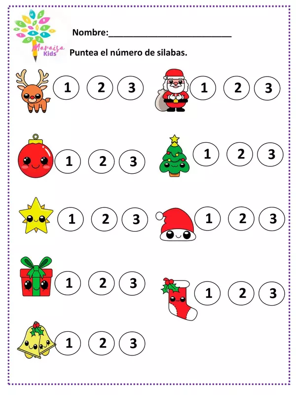 Conciencia Fonológica Navideña | profe.social
