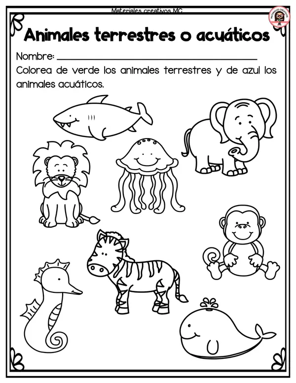 ANIMALES TERRESTRES Y ACUÁTICOS | profe.social