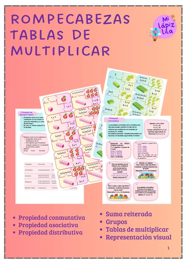 Tablas de multiplicar, rompecabezas | profe.social