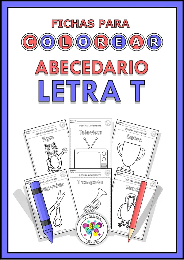 Fichas para colorear Objetos Letra T NO PREP color | profe.social Fichas para colorear Objetos Letra T NO PREP color | profe.social