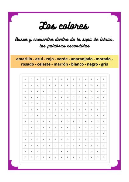 Subí un nuevo cuadernillo o guía sobre Los colores - En español | profe ...