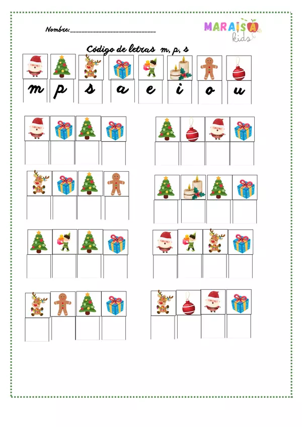 Cuaderno Fonológico Navideño | profe.social