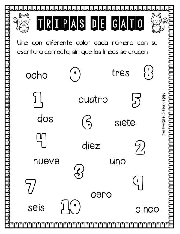 TRIPAS DE GATO DE NÚMEROS | profe.social