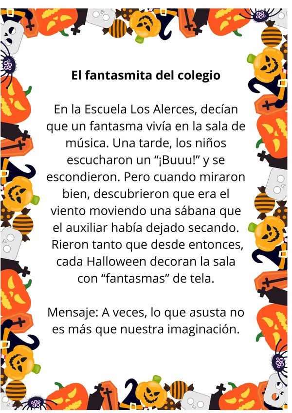 Comprensión lectora Halloween | profe.social