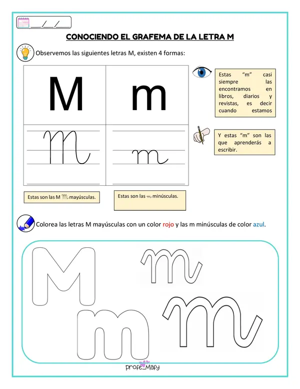 Cuadernillo letra M | profe.social