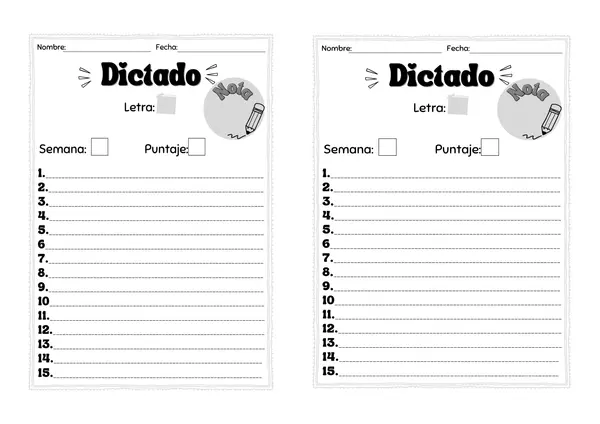 Dictado de palabras | profe.social