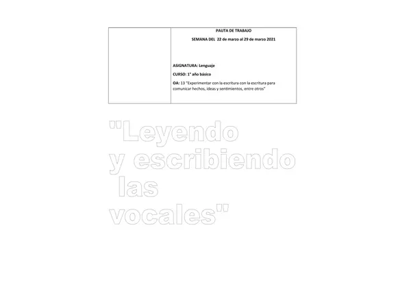 Leyendo y escribiendo las vocales | profe.social
