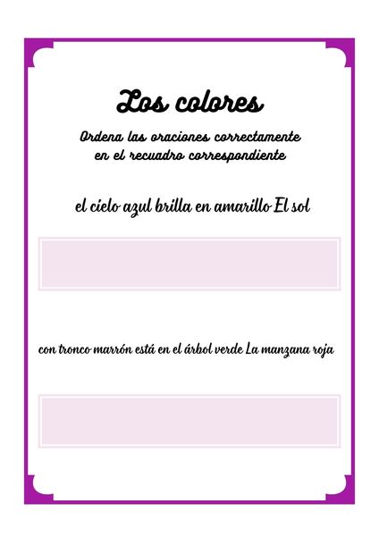 Subí un nuevo cuadernillo o guía sobre Los colores - En español | profe ...