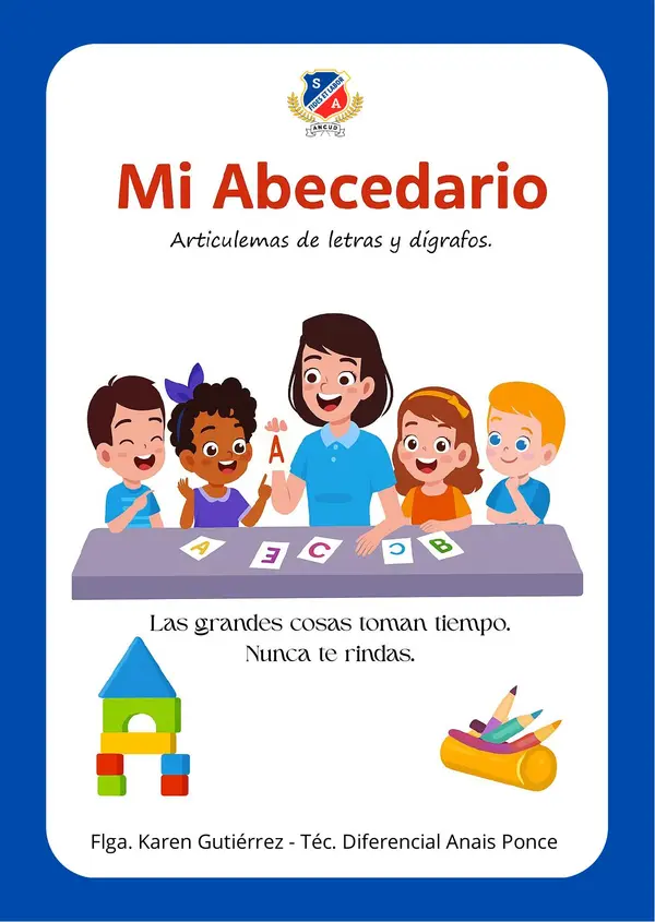 “Mi Abecedario – Articulemas de letras y dígrafos” | profe.social
