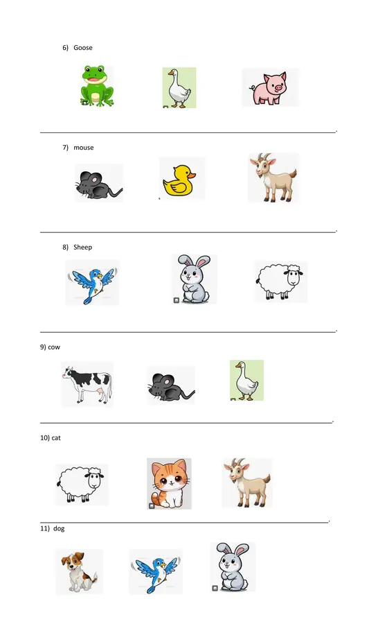 Guía de los animales de la granja | profe.social