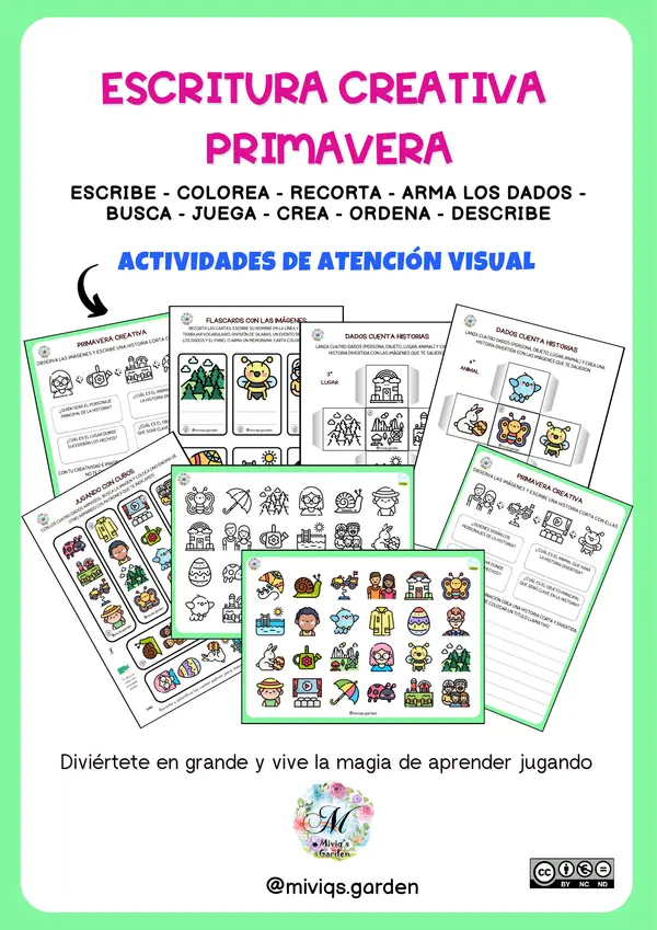 Escritura Creativa Primavera con Dados | profe.social