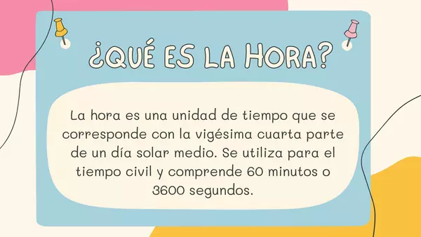 "El tiempo (la hora)" | profe.social