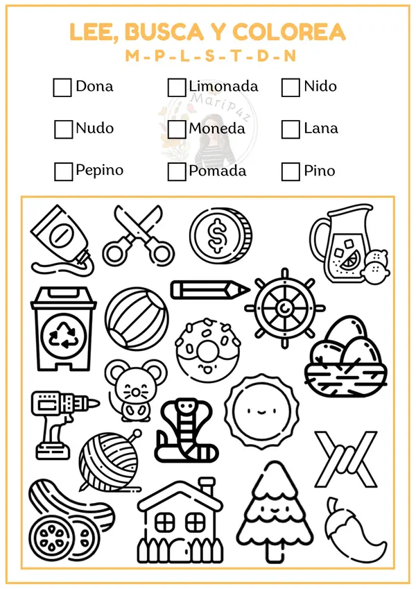 Lee, busca y colorea | profe.social