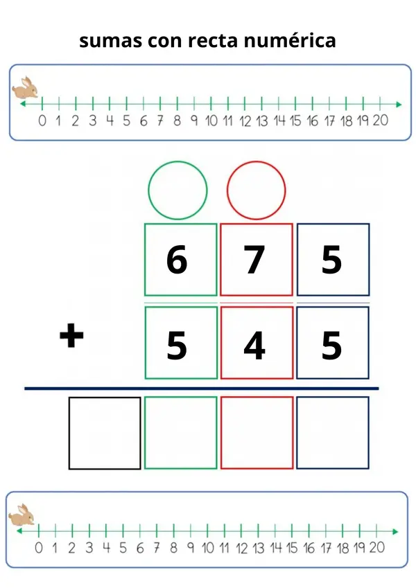 SUMAS HASTA LA UNIDAD DE MIL CON RECTA NUMERICA | profe.social
