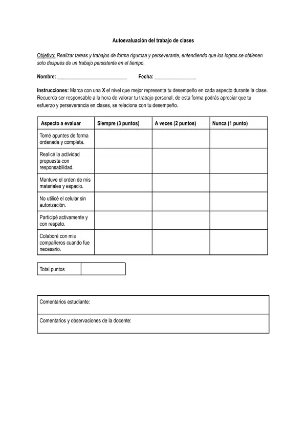 Autoevaluación | profe.social